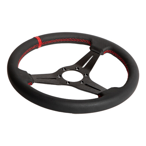 Volant DriftShop Sim Racing Ø33 cm, Cuir, Branches Noires | Demain Chez ...