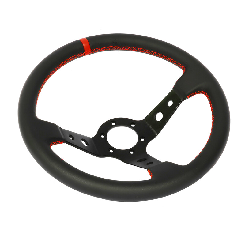 Volant DriftShop Tulipé (90 mm), Cuir, Branches Noires | Demain Chez ...